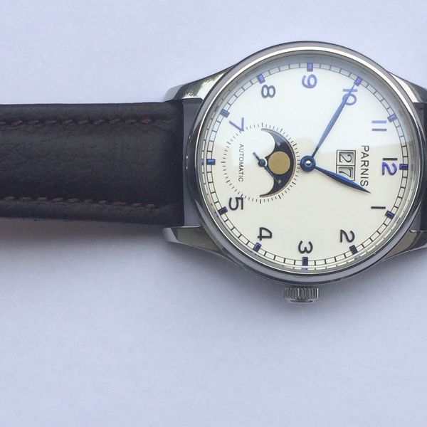 [WTS] New Parnis Moon Phase (real moonphase) on a new Hirsch Buffalo ...