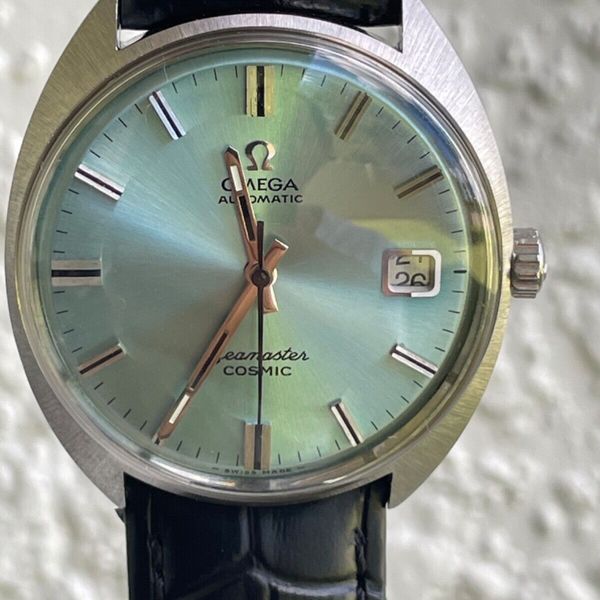 Omega Seamaster Cosmic Sunburst Sky Blue Dial CAL 565 SS Automatic ...