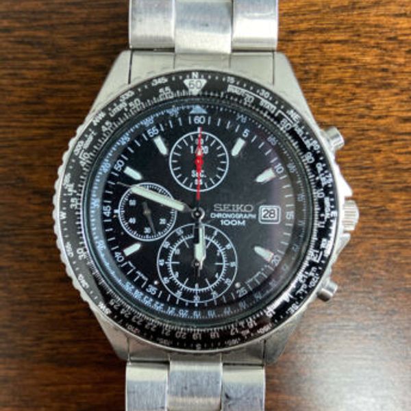 SEIKO Flightmaster Pilot Chronograph Mens Watch | WatchCharts