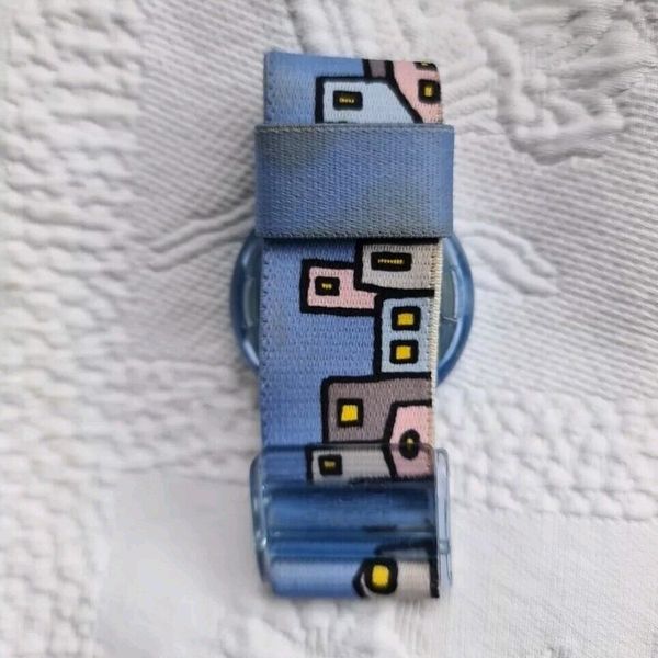 1992 Blue & Yellow Swiss Made Swatch Pop Watch 90s Gemoetric Urban ...