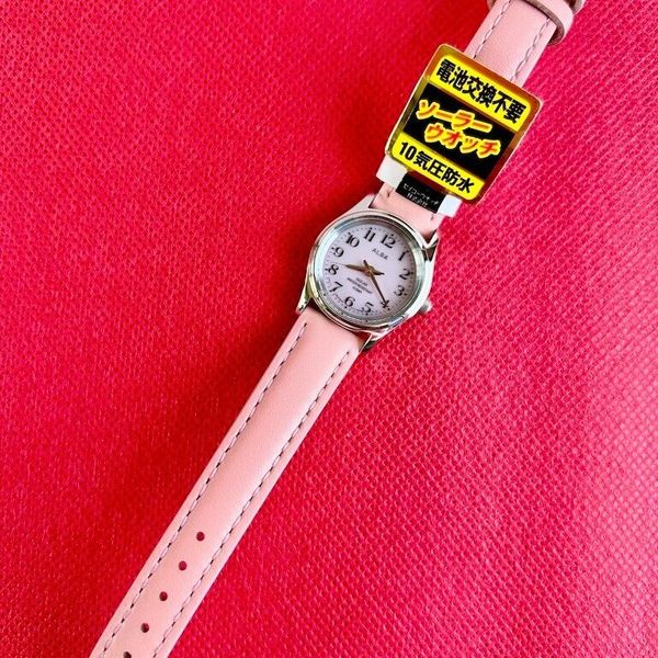 ladies solar watch Official SEIKO ALBA / 10 ATM water resistant / pink ...