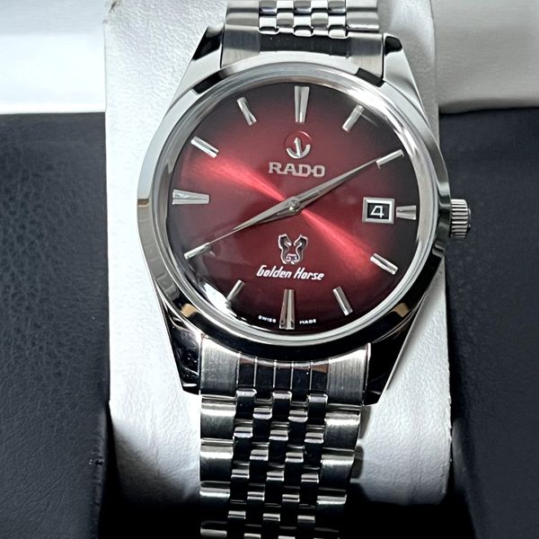 Rado Golden Horse Red Dial Day Date Overhauled Automatic Watch 39MM ...