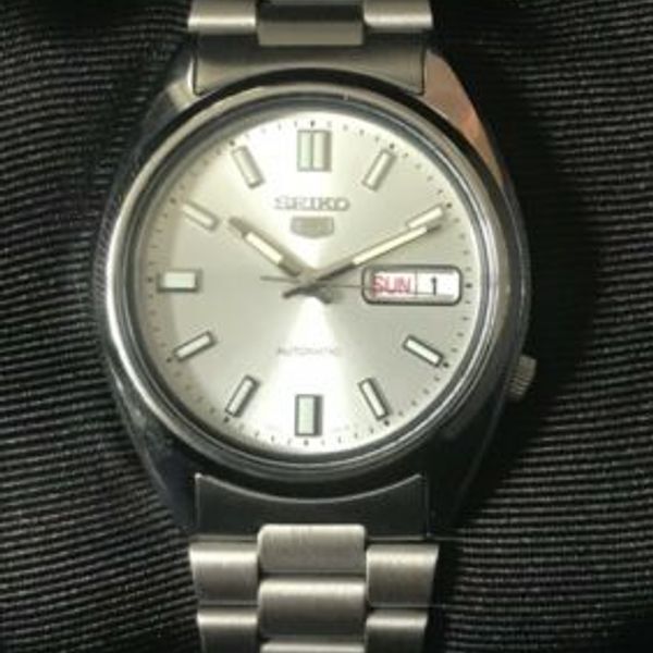 Seiko Men's SNXS73K Seiko 5 Stainless Steel Siver Dial Watch ...
