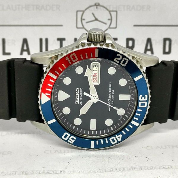 SEIKO DIVER 7S26-0040 SKX033J AUTOMATIC MEN'S WATCH 10 BAR SUBMARINER ...