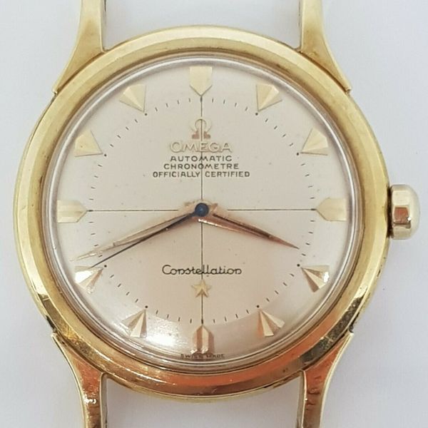 VINTAGE OMEGA CONSTELLATION Ref. 2782 2799 SC CAL.354, 18K SOLID GOLD ...