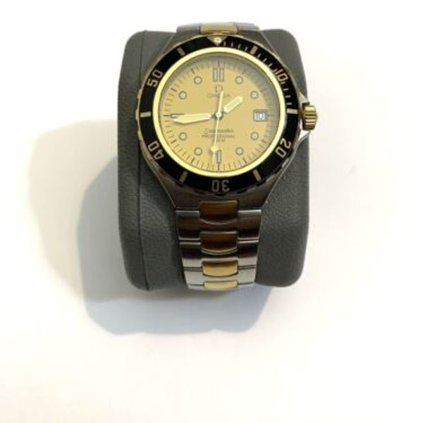 Vintage Omega Seamaster Pre Bond Two Tone Stainless Steel Menâ s Quartz ...