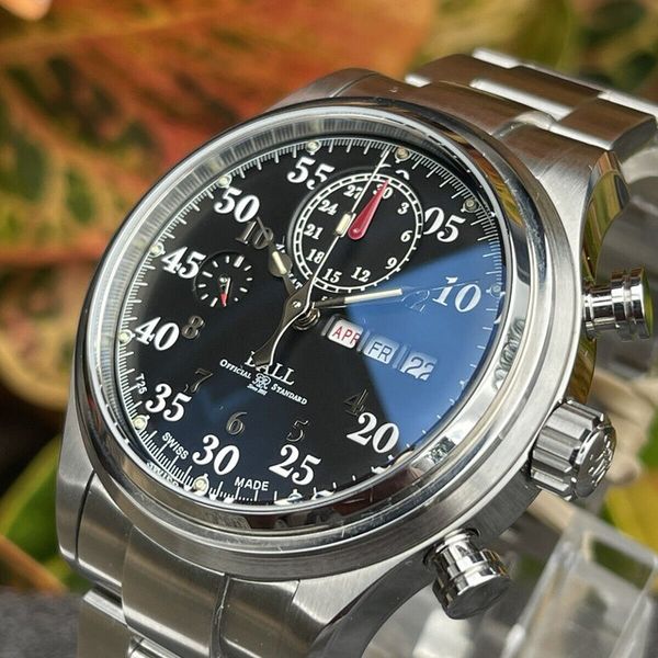 FS: Auth. Ball Trainmaster Racer CM1030D-S1J-BK Automatic Chronograph ...