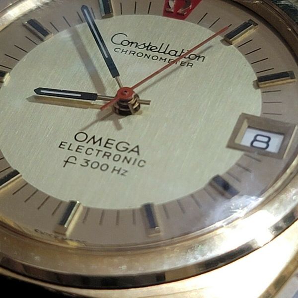 Omega Constellation Chronometer Electronic F300Hz gold plated gentleman ...