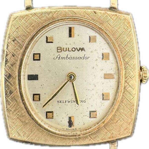 Vintage Bulova Ambassador Men's Automatic Wristwatch 12 EBA Swiss Gold ...