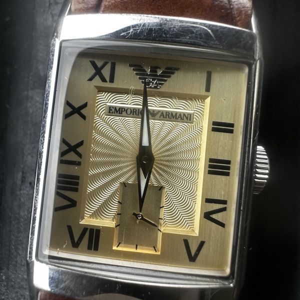 Boxed Mens Emporio Armani Quartz Tank Watch - AR0248. Available ...