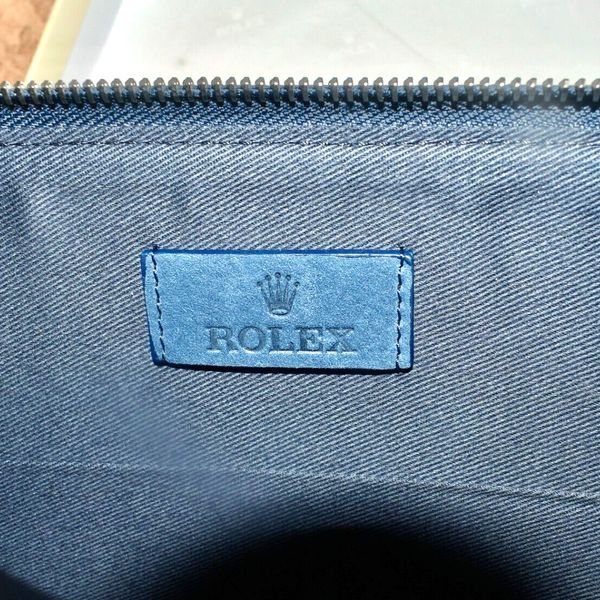 AUTHENTIC NEW OLD STOCK In Box ROLEX Blue Zip Side Handle Document ...
