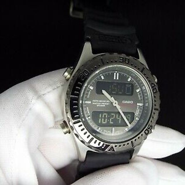 Rare CASIO Vintage Digital Watch TIMBER CRUISER TIC-110 DIVING SCUBA ...