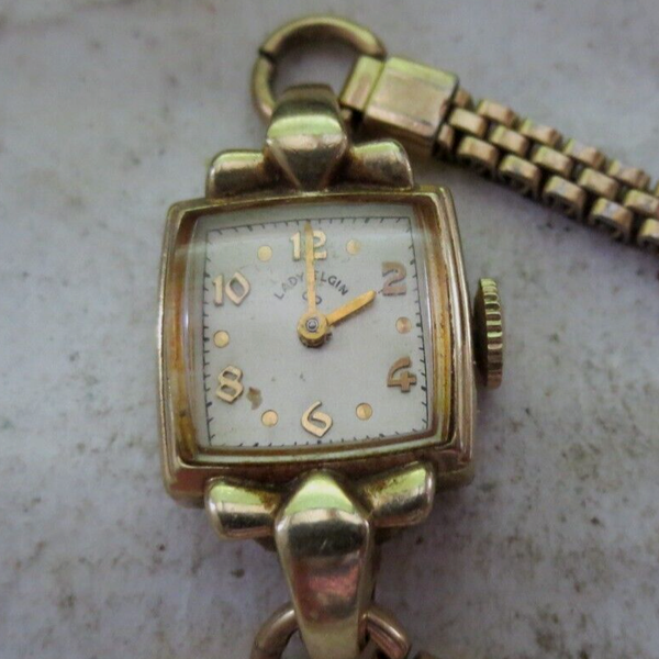 Lady Elgin 14K Gold Filled Womanâ s Wrist Watch 19 Jewels 4 adj's Model ...