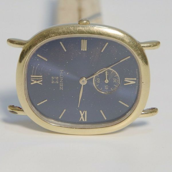 Zenith Quartz New Old Stock Ref. 27.0120.881 Men 1980-1989 Blu Glitter ...