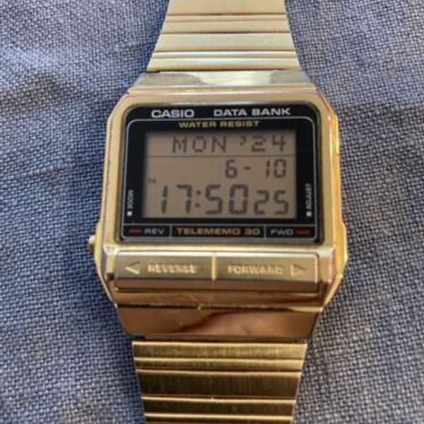 Montre Casio Data Bank ,DB 310 dorÃ©e, Annees 80,belle occasion ...