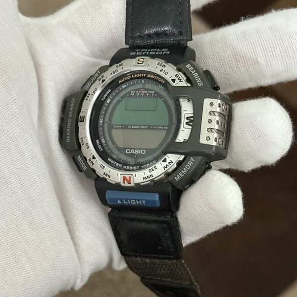Rare Vintage Casio Pro Trek PRT-40 Triple Sensor Digital Watch JDM 90s ...