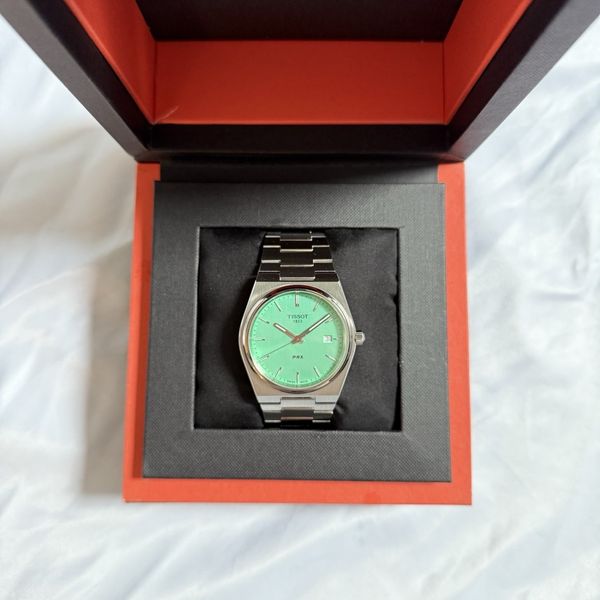 40mm tissot prx in brand new condition with box and papers ...
