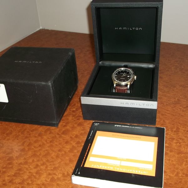 Hamilton Men's H32715531 Jazzmaster Viewmatic Black Dial Watch ...