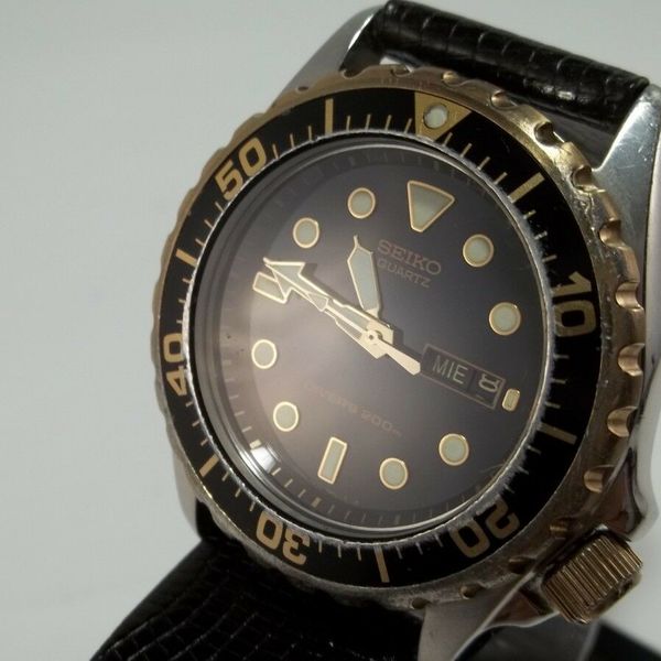 GORGEOUS SEIKO SCUBA DIVER 200M DAY DATE 7N36-6A29 SERIAL #251834 RUNS ...