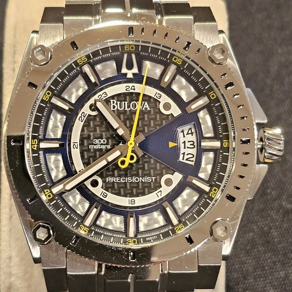 Bulova Menâ s Watch - Precisionist Champlain - Carbon Fiber Dial ...