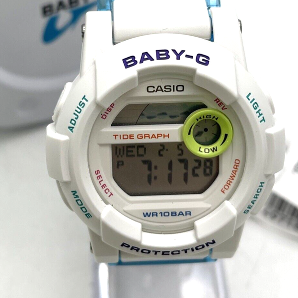 Casio Baby-G Tide Graph Digital Watch - Green & Blue With Original Box ...