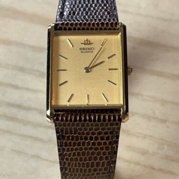 Vintage Seiko Tank Watch, Gold Tone Seiko Quartz 5Y30-5060 Watch New Battery | WatchCharts