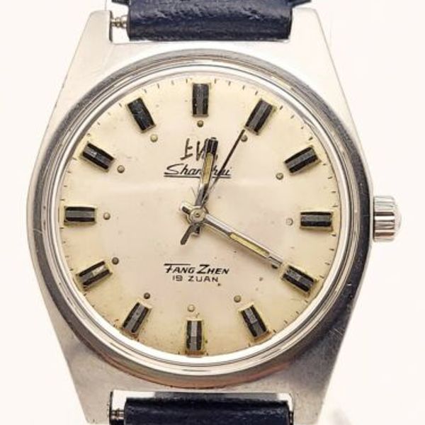 Vintage Chinese Wristwatch Shanghai Shoubiao Chang Fang Zhen 19j Manual ...