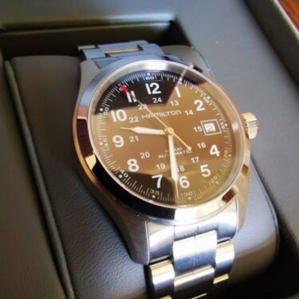 HAMILTON KHAKI FIELD 38MM SWISS AUTOMATIC WATCH H70455133 | WatchCharts ...
