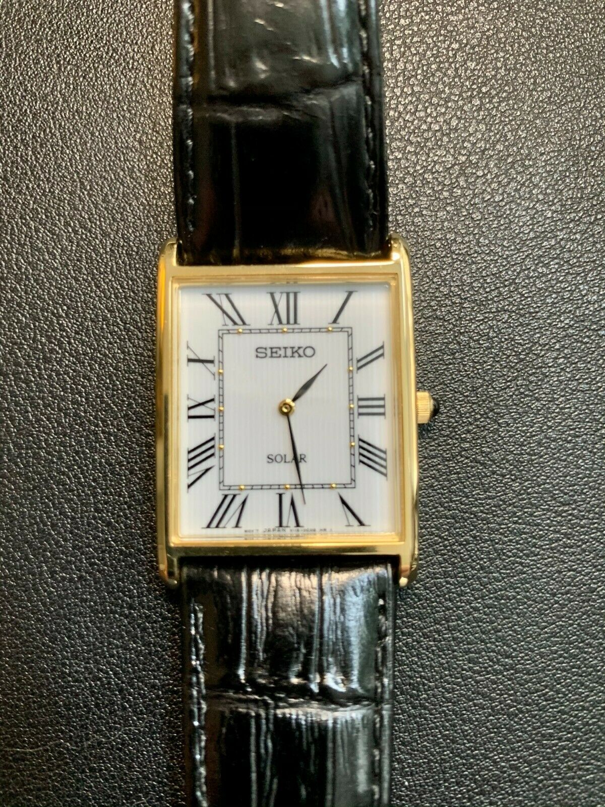 Seiko Men's Solar White Dial Leather Strap Watch SUP880 | WatchCharts ...