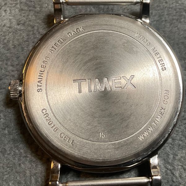 TIMEX WEEKENDER INDIGLO 40mm Mens Watch New Battery Beige Dial Brown ...