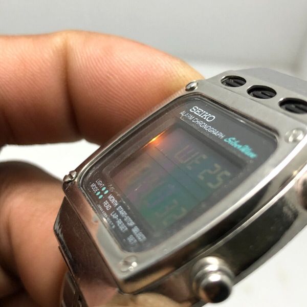 Vintage Seiko SilverWave A359-5020 Alarm Chronograph Digital Men's ...