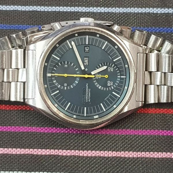 SEIKO CHRONOGRAPH BIG SIZE 42m REF.6138-3000 VINTAGE 70's RARE 21J ...