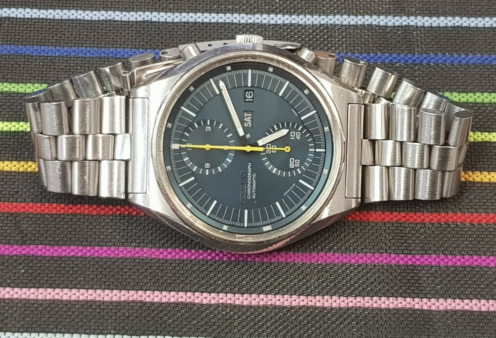 SEIKO CHRONOGRAPH BIG SIZE 42m REF.6138-3000 VINTAGE 70's RARE 21J ...