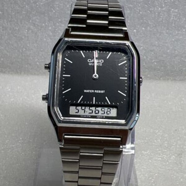 Casio Mens Silver Analog & Digital Retro Watch. AQ-230. | WatchCharts ...