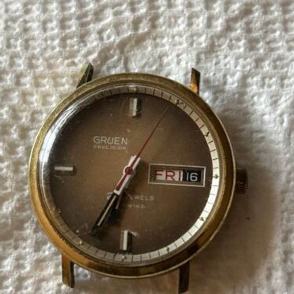 Gruen Precision Automatic Menâ s 25 Jewel Vintage Wristwatch ...