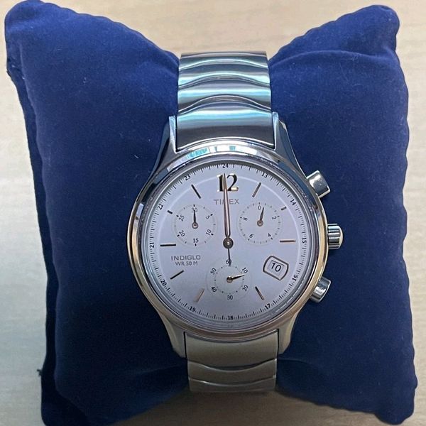 VINTAGE - TIMEX CHRONOGRAPH CR2016 WRISTWATCH - STAINLESS | WatchCharts ...