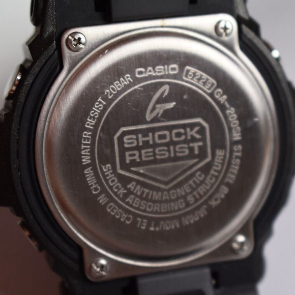 Casio GA200SH-2A (5229) Black/Blue Men's Digital/Analog Watch NEW ...