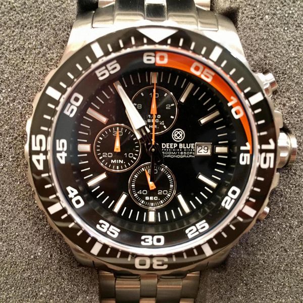 FS Deep Blue Ltd Ed Precision Diver Chrono Sapphire Swiss Ronda 500M ...