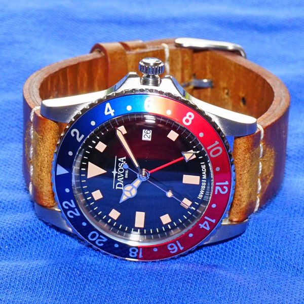 SOLD: Davosa Swiss Made Vintage Quartz Pepsi Men's Watch, GMT Master II ...