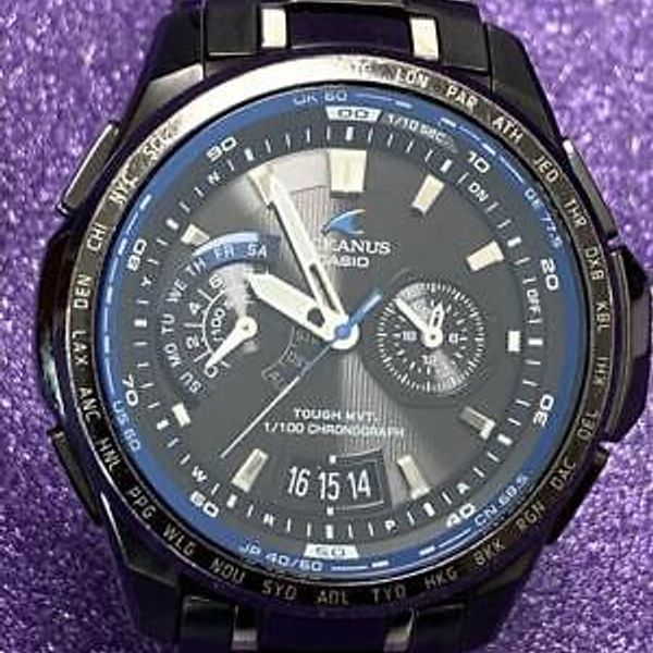 Casio Oceanus OCW-T750 Radio Solar Watch Black Model - Used ...