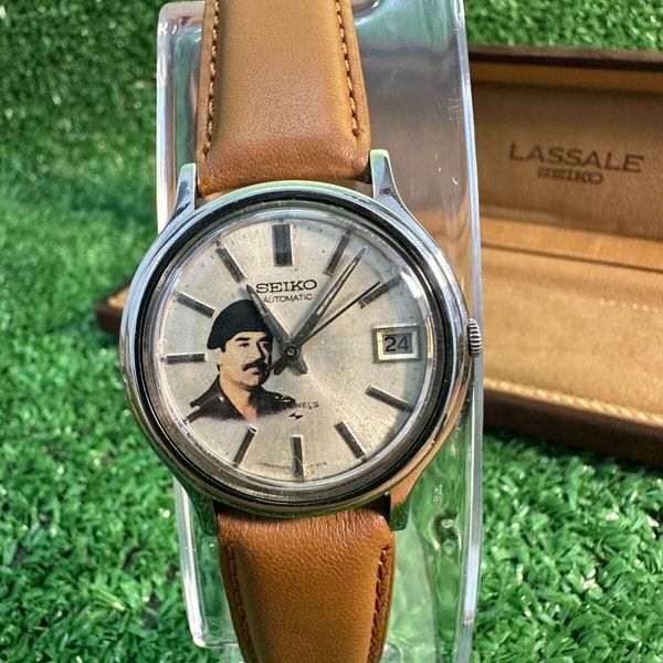 1970's Vintage Seiko Saddam Hussein Watch Iraq Baath Special Edition ...
