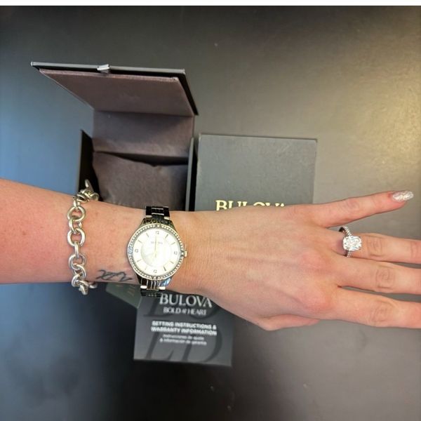 Bulova Crystal Stainless Steel Bracelet Watch 32mm | WatchCharts ...