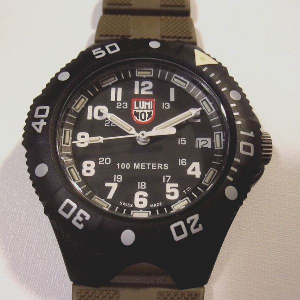 Luminox series 0100 Night View watch. Quartz. Tritium is faint. Pre-own ...