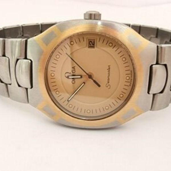 Omega Seamaster Polaris stainless Steel and gold inlay Men Watch ...