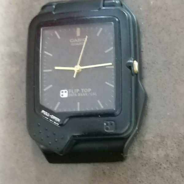Vintage Casio FTP-30 761 Databank Flip-Top Calculator watch data bank ...