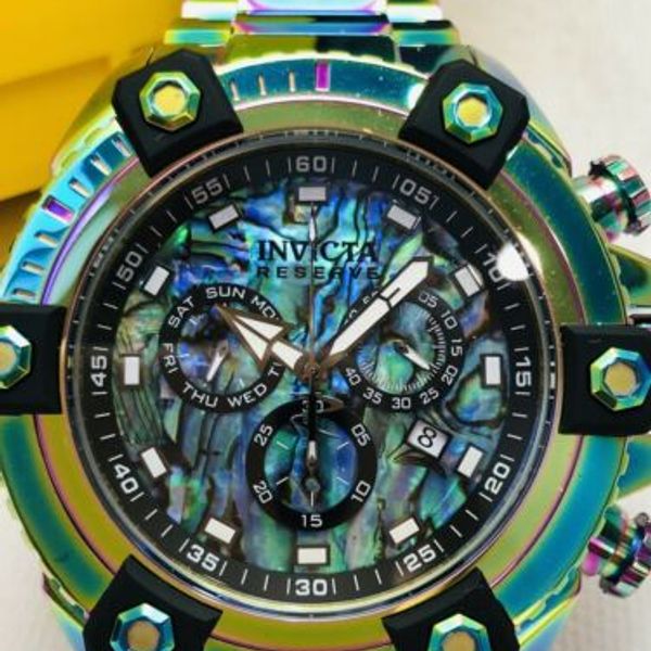 Invicta Reserve Model 25185 Men's 56mm Quartz 8.75'' Iridescent Finish ...