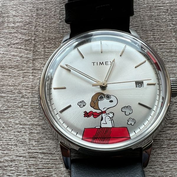 Great Condition Timex Marlin Automatic Watch - Peanuts Snoopy Flying ...