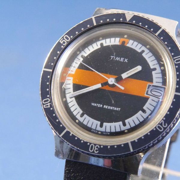VINTAGE TIMEX DIVERS STYLE WATCH 27671 10578 ORIGINAL STRAP ...
