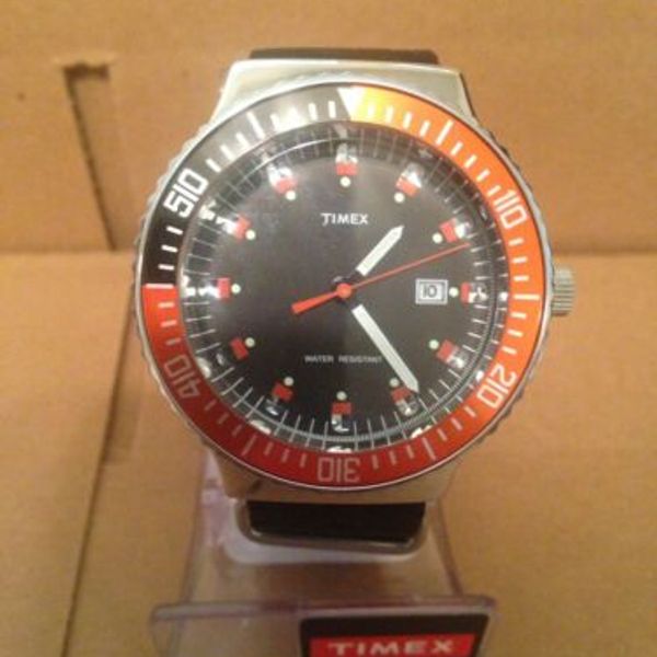 Timex Men's T2p224 Black Dial 100m WR Nylon Band Indiglo Watch | WatchCharts Marketplace