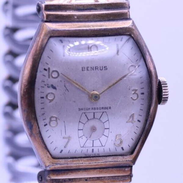 BENRUS MEN'S ART DECO TANK WRIST WATCH 15j CAL. E 67 MODEL BB 2 FOR ...